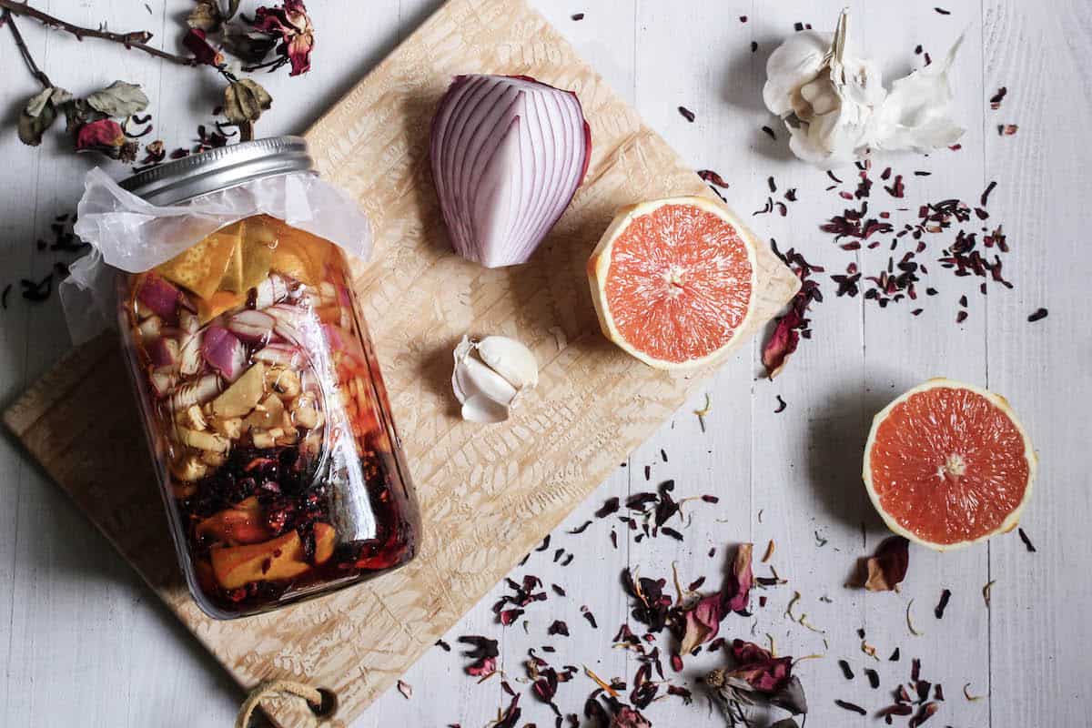 Hibiscus Fire Cider | A Ruby-Red Twist on a Classic Herbal Remedy